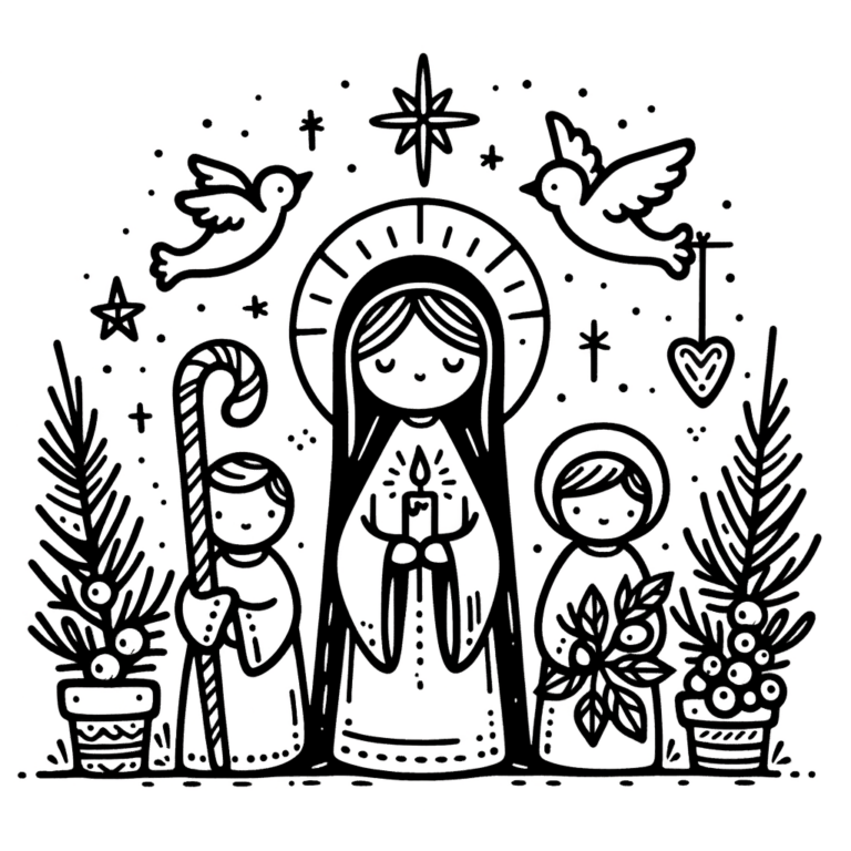 Advent Ausmalbild zum PDF Download - Meine-Malvorlage.de