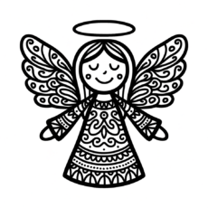 Druckvorlage Engel als PDF - Meine-Malvorlage.de