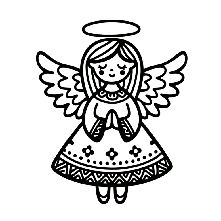 Engel Malvorlage kostenlos PDF - Meine-Malvorlage.de