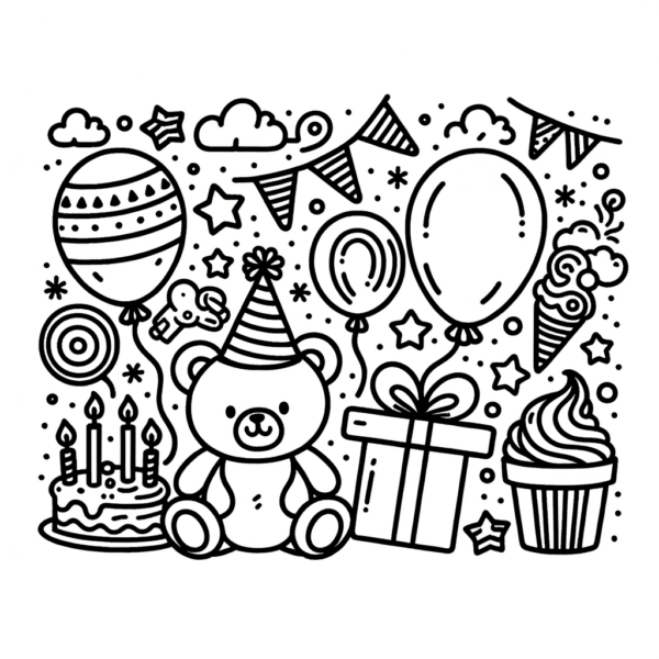 Feste Ausmalbild PDF zum Drucken - Meine-Malvorlage.de