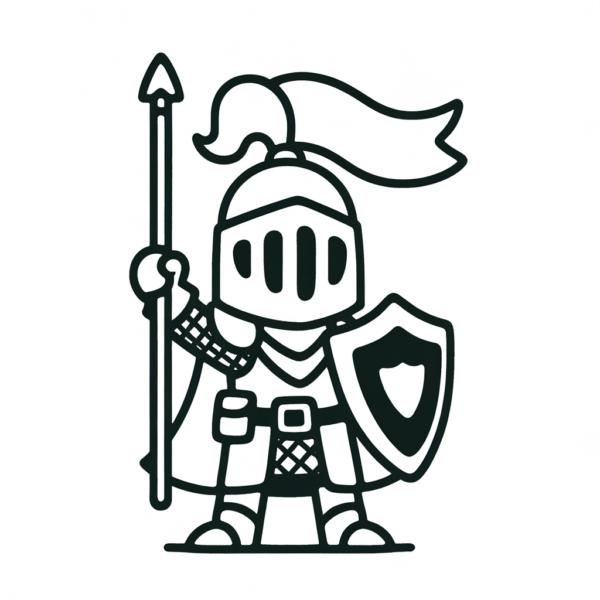 Gratis Ausmalbild Ritter PDF - Meine-Malvorlage.de