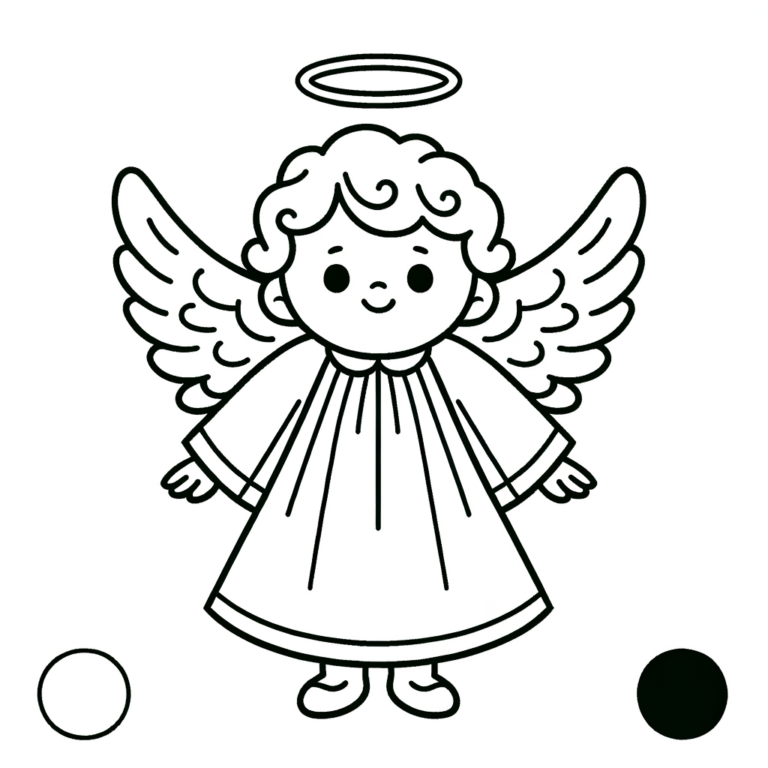 Kostenlose Engel Ausmalbild PDF - Meine-Malvorlage.de