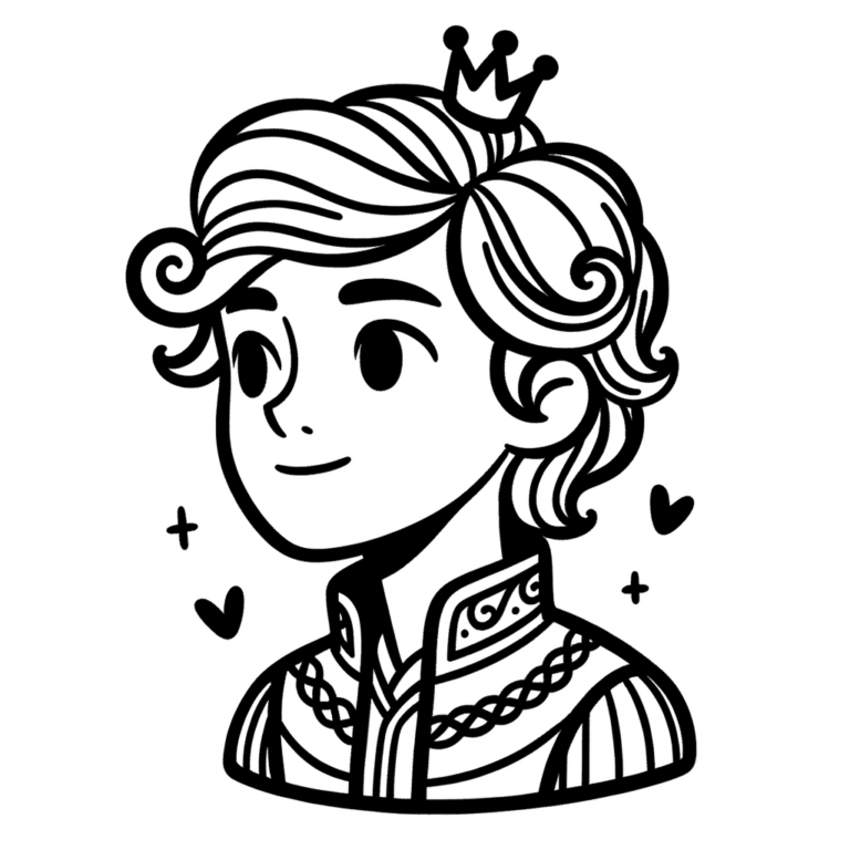 Prinz Ausmalbild PDF zum Drucken - Meine-Malvorlage.de