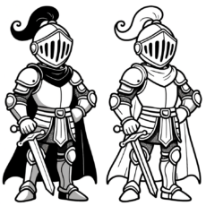 Ritter Ausmalbild zum Download - Meine-Malvorlage.de