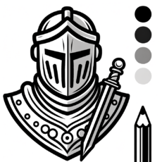 Ritter Malvorlage zum Ausdrucken - Meine-Malvorlage.de