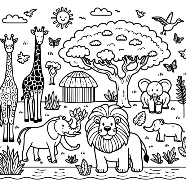 Zoo PDF zum Ausdrucken - Meine-Malvorlage.de